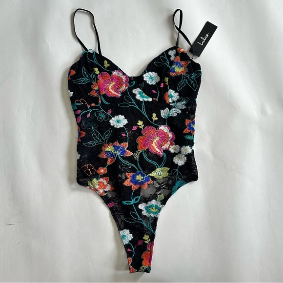 Lulus | Tops | Lulus Floral Embroidered Black Mesh Sheer Tank Top ...